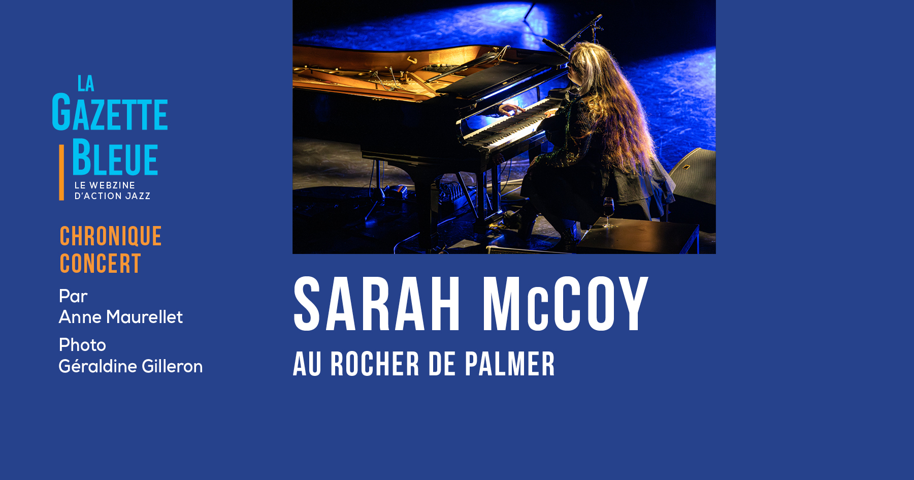Sarah McCoy au Rocher de Palmer - La Gazette Bleue - le webzine d ...